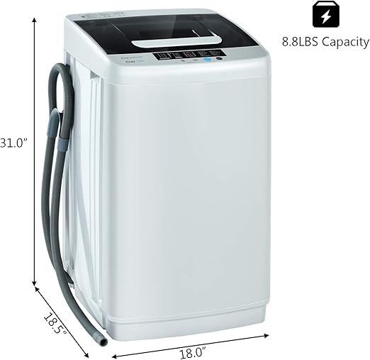 Costway EP24640US Portable Automatic Washing Machine - 4kg Capacity wi ...