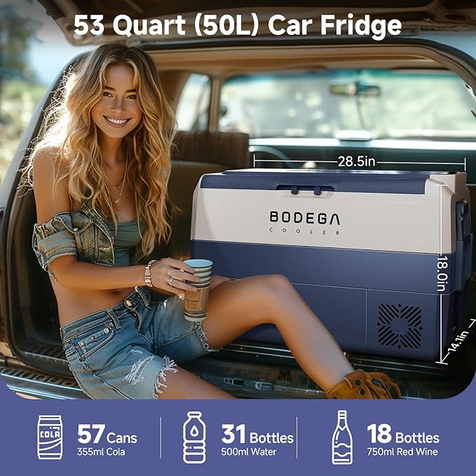 Bodega T50 T-Series Portable Cooler – 12V/24V Refrigerator and Freezer ...